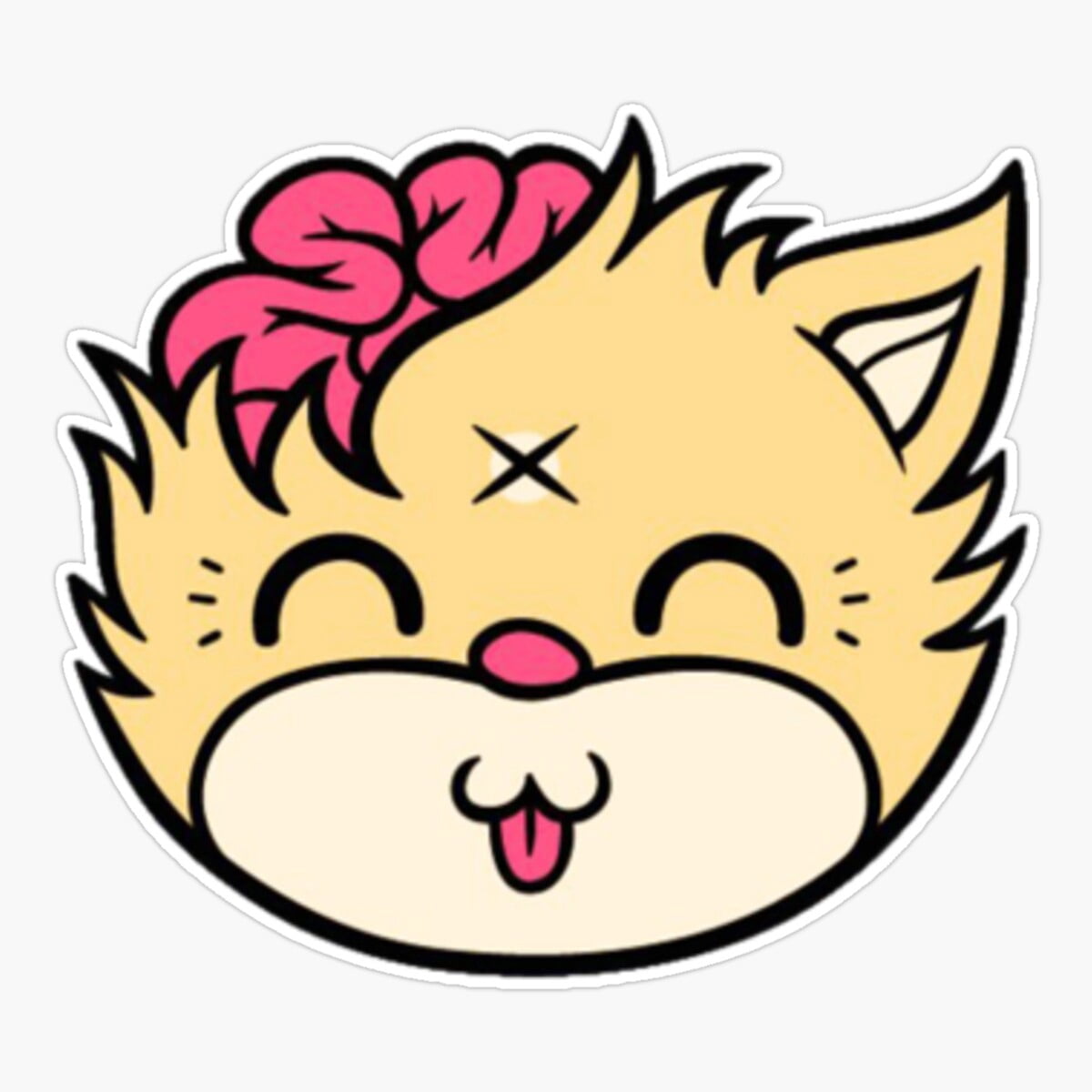 Onim Drop Dead Cat Kitty Sticker, Phone Decal Water Bottle Stickers Car ...