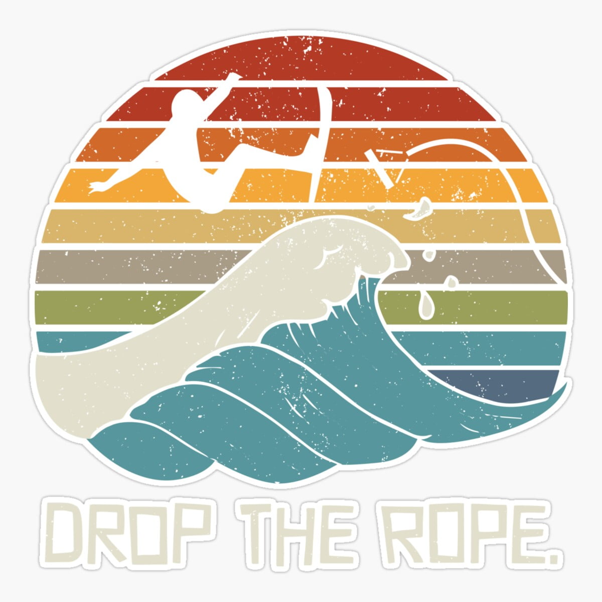 Onim Drop The Rope Wake Surfing Wake Surf Wake Surfing Sticker, Phone ...