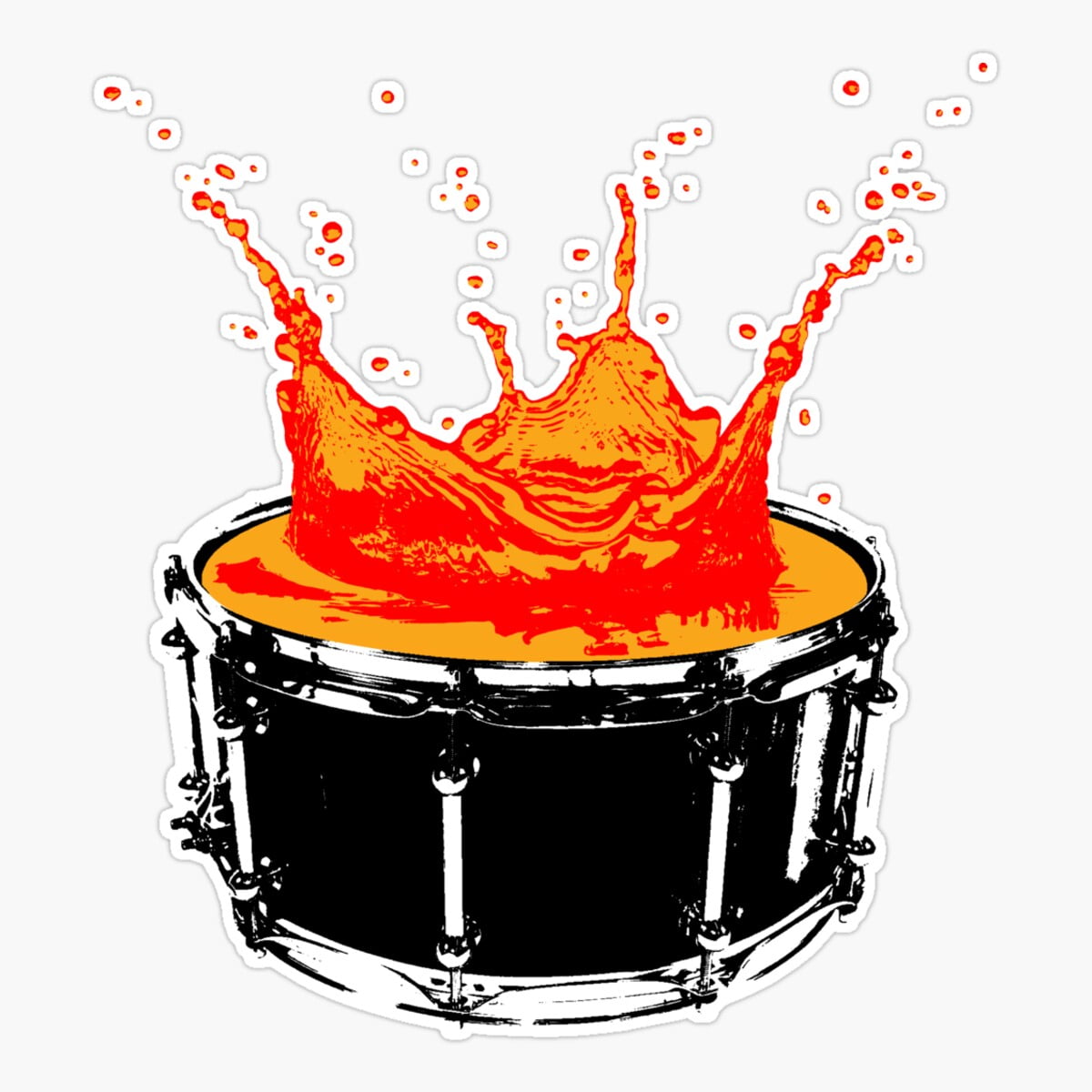 Onim Drum Splash Sticker, Phone Decal Water Bottle Stickers Car Decals ...