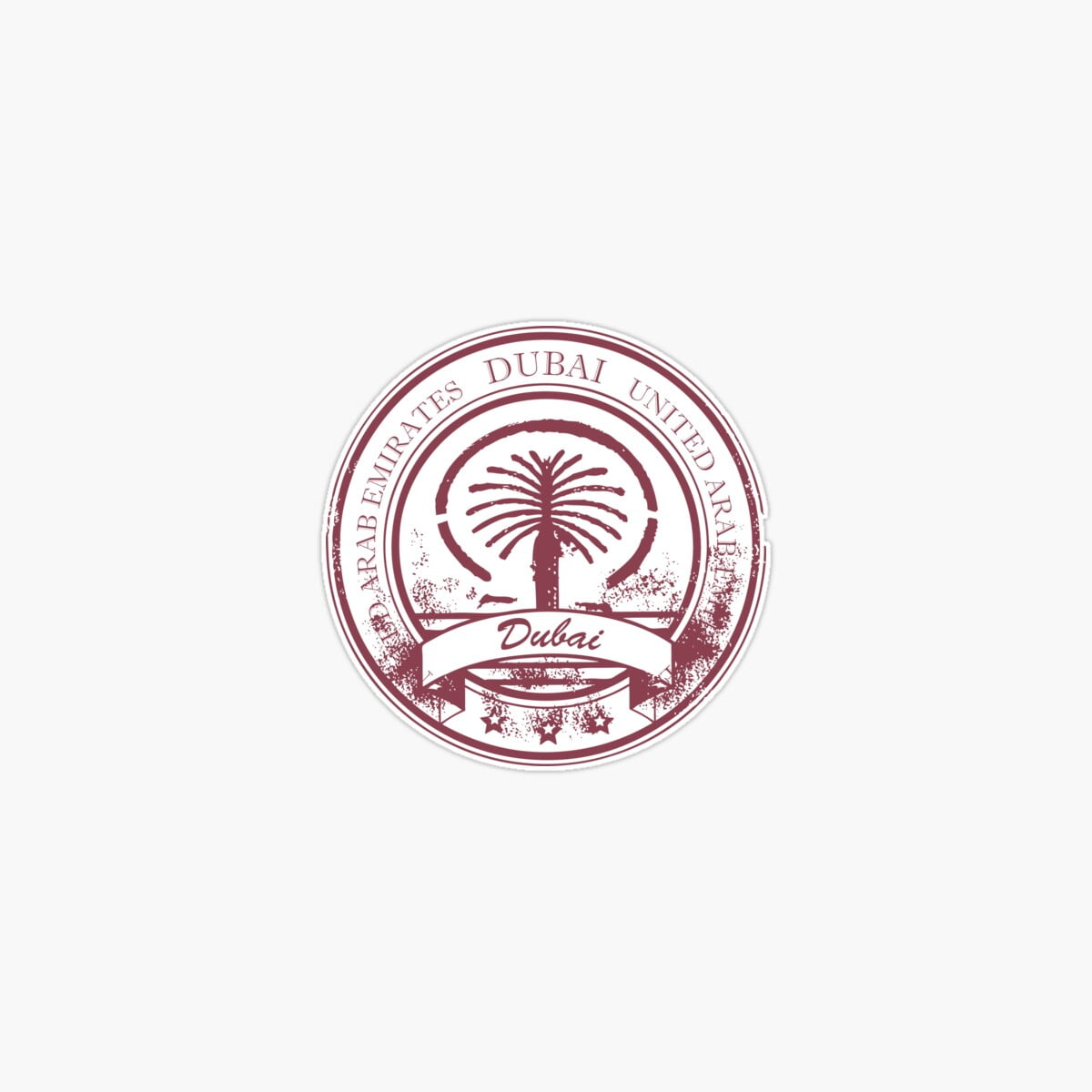 Onim Dubai Palm Island Sticker, Phone Decal Water Bottle Stickers Car ...