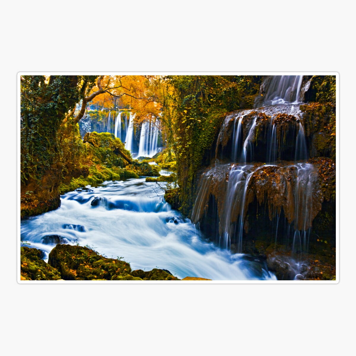 Onim Duden Waterfalls Sticker, Phone Decal Water Bottle Stickers Car ...
