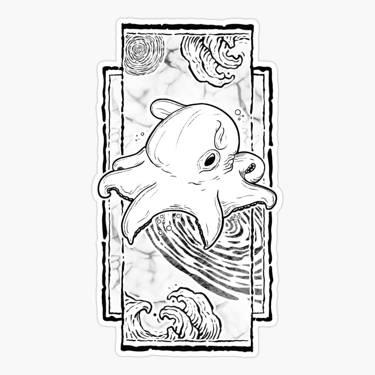 Onim Dumbo Octopus Sticker, Phone Decal Water Bottle Stickers Car ...