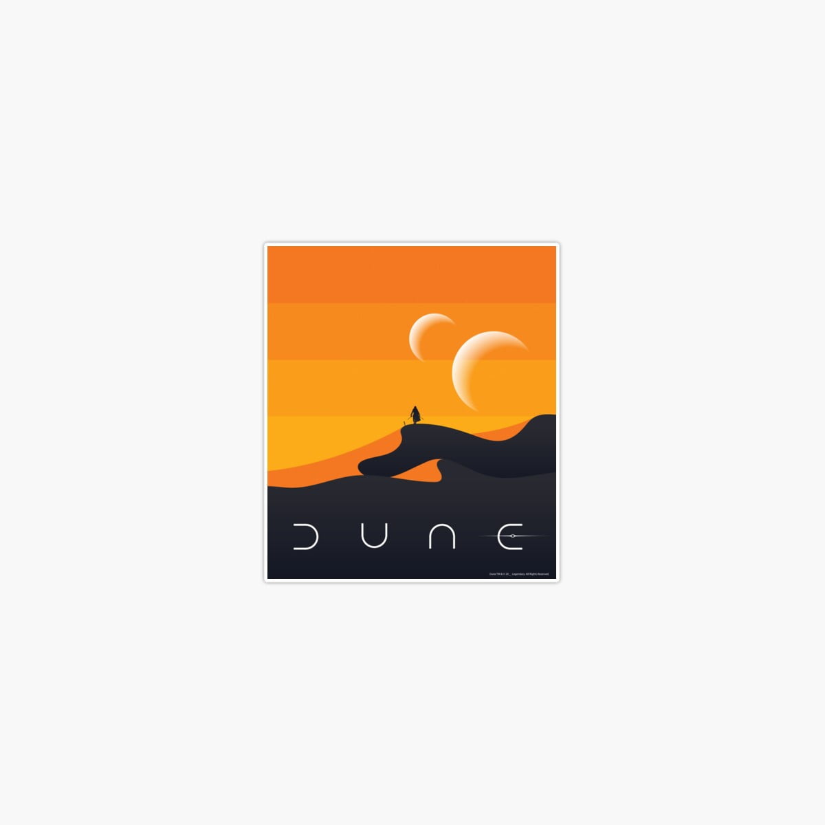 Onim Dune 2021, Arrakis Poster Sticker, Phone Decal Water Bottle ...