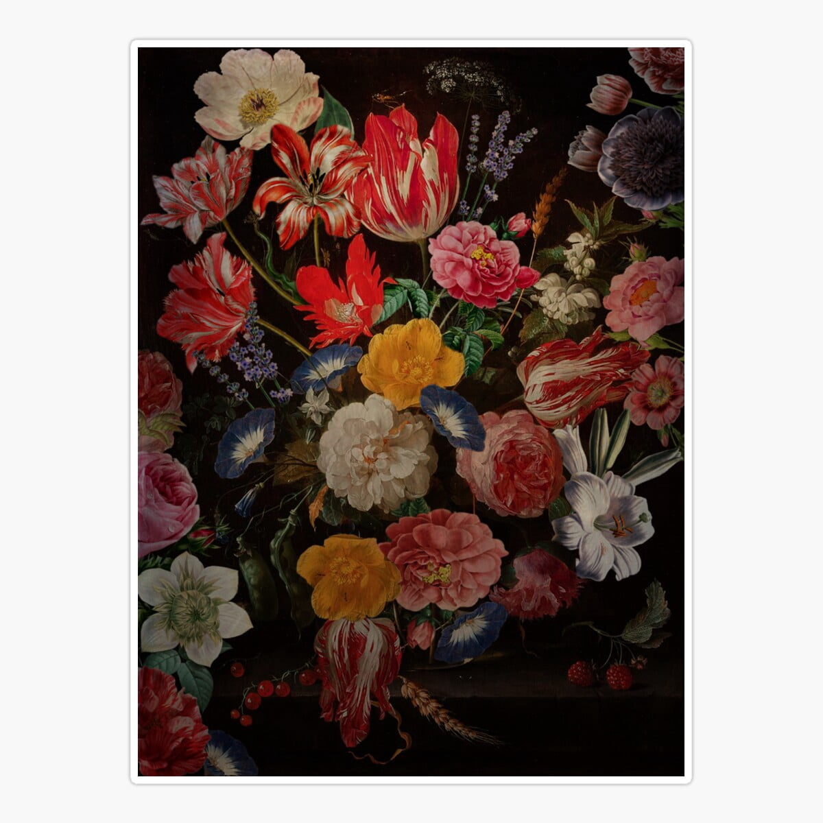 Onim Dutch Midnight Botanical Night Garden Nightgarden Sticker, Phone ...