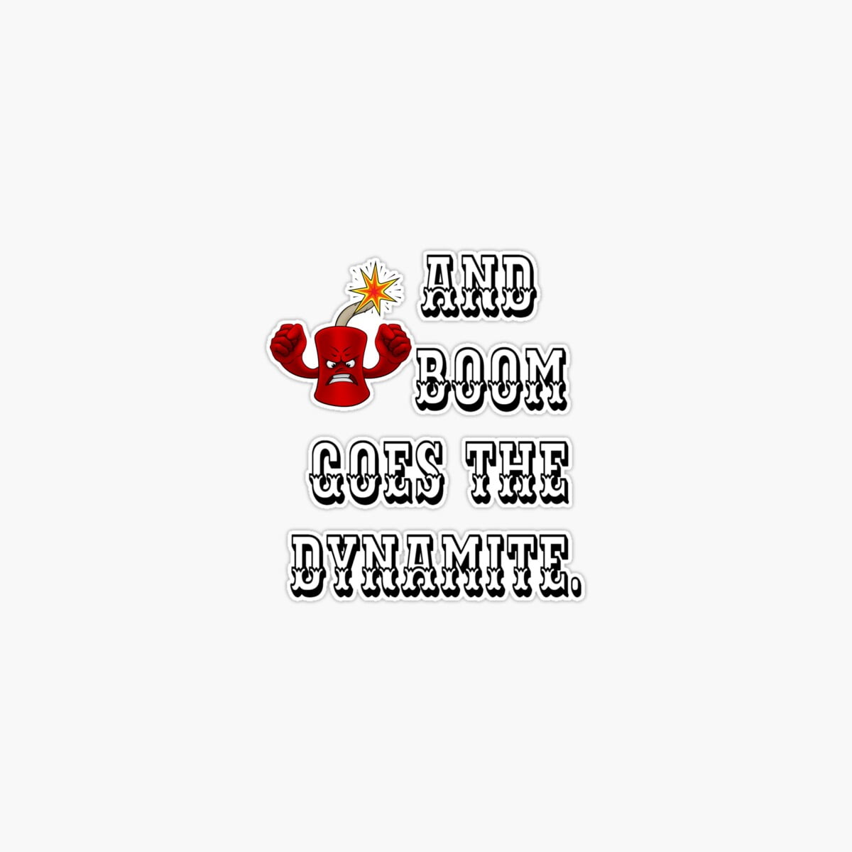 Onim Dynamite And Boom Sticker, Phone Decal Water Bottle Stickers Car ...