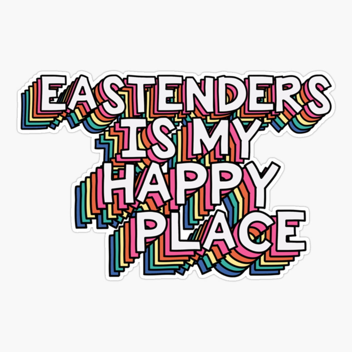Onim Eastenders Is My Happy Place Sticker, Phone Decal Water Bottle ...