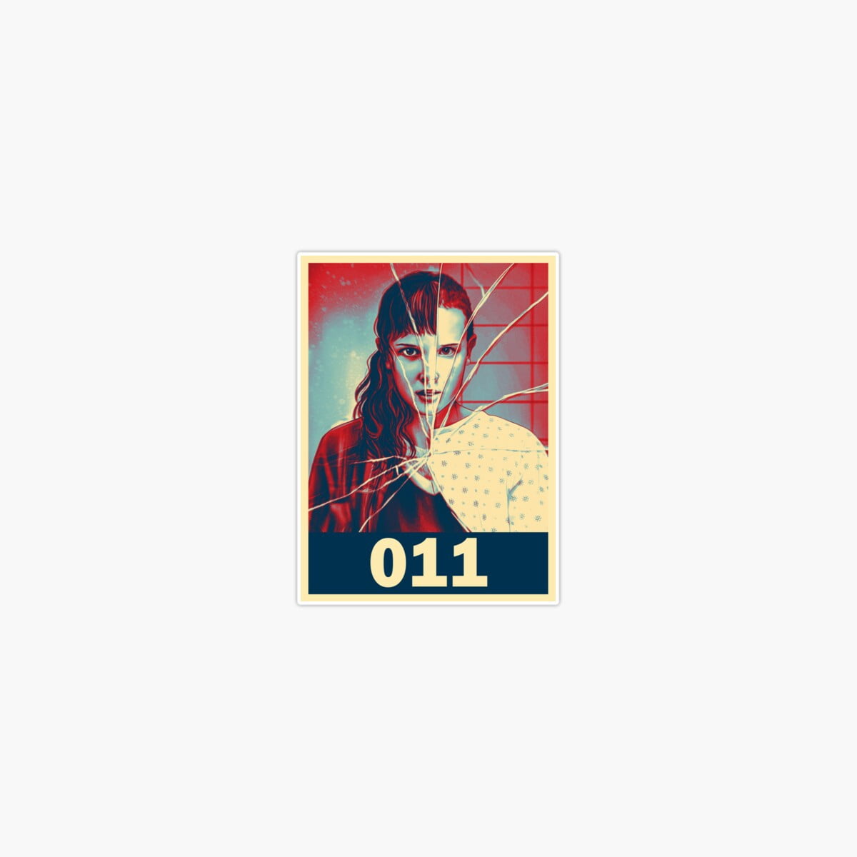 Onim Eleven stranger things season 4 Millie Bobby Brown! Sticker ...