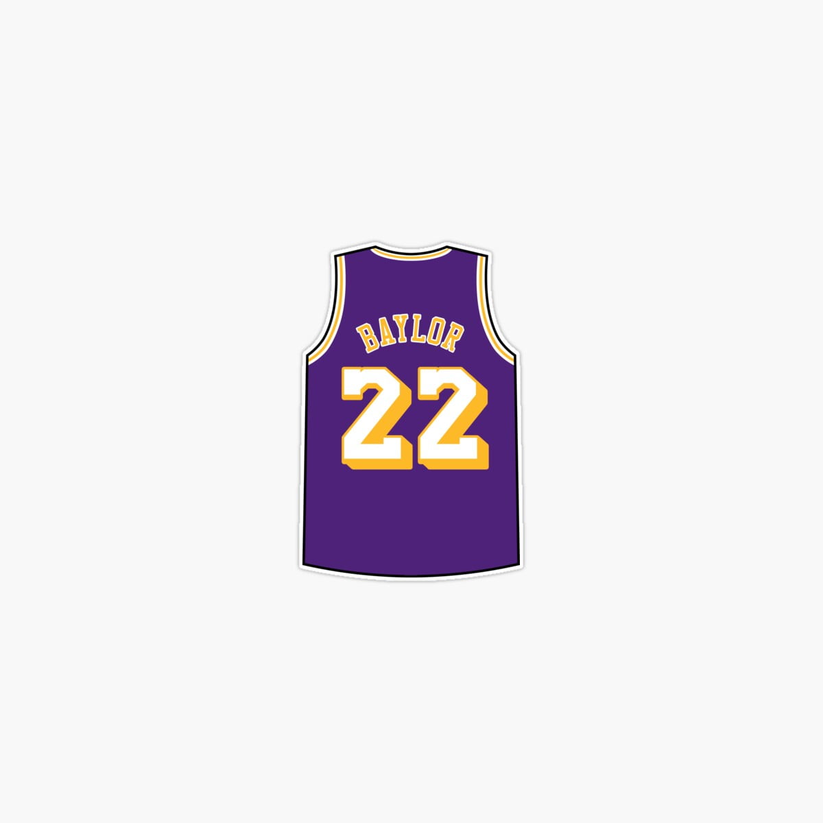 Onim Elgin Baylor Away Jersey Sticker, Phone Decal Water Bottle ...