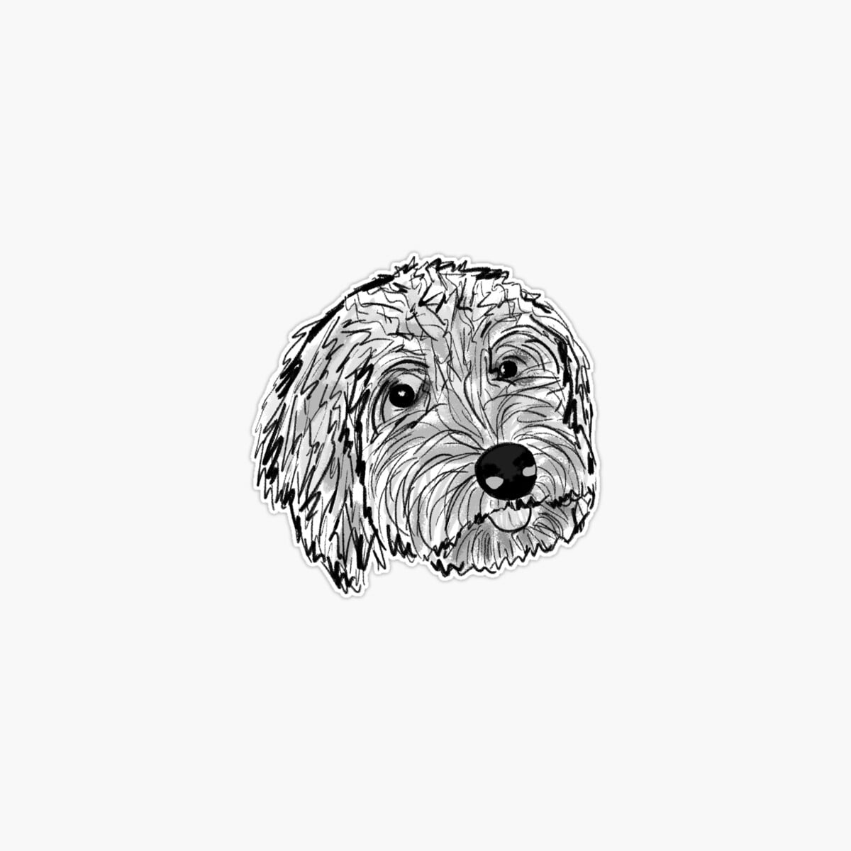 Onim Elle Doodle - Goldendoodle Golden Doodle Sticker Sticker, Phone ...