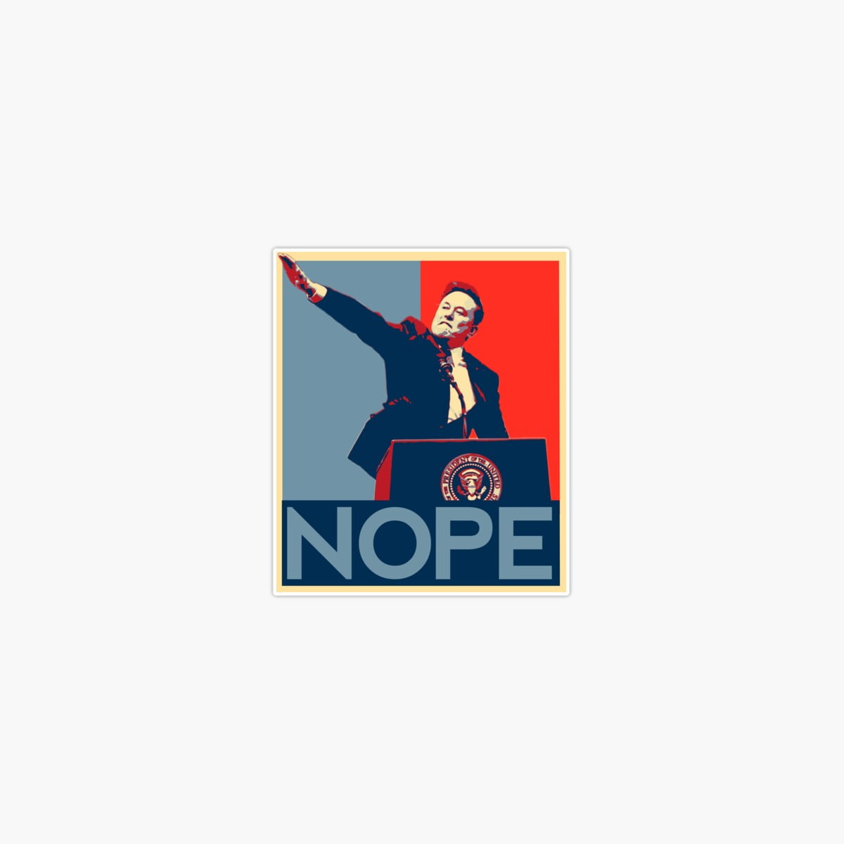 Onim Elon Musk Nope Sticker, Phone Decal Water Bottle Stickers Car ...