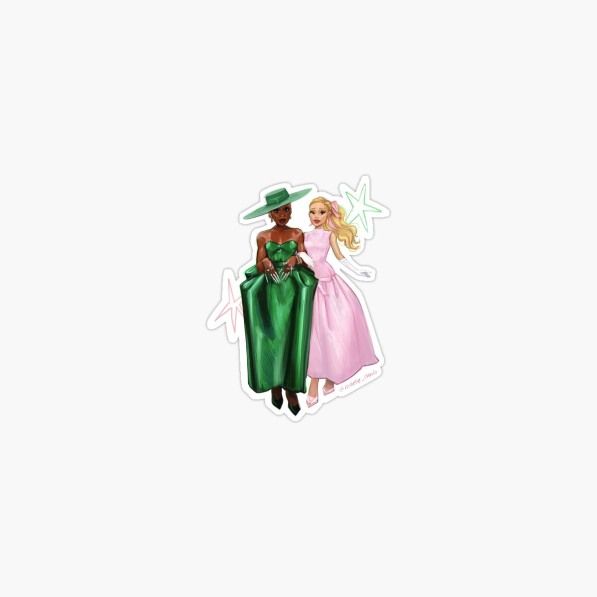 Onim Elphaba And Glinda Sticker, Phone Decal Water Bottle Stickers Car ...