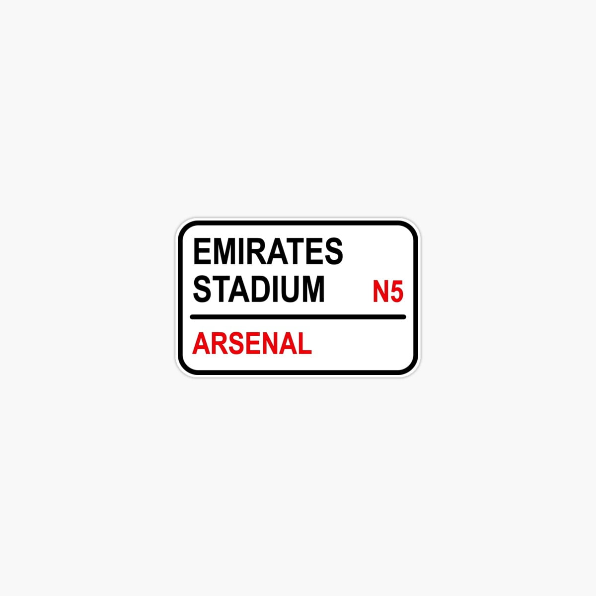 Onim Emirates Stadium Football Sign Sticker, Phone Decal Water Bottle ...