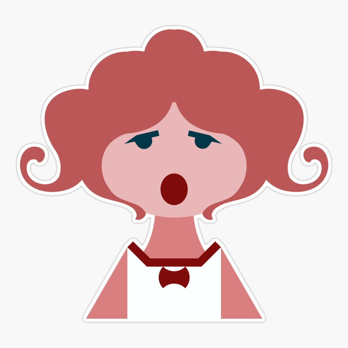 Onim Emotional Girl - Shock Sticker, Phone Decal Water Bottle Stickers ...