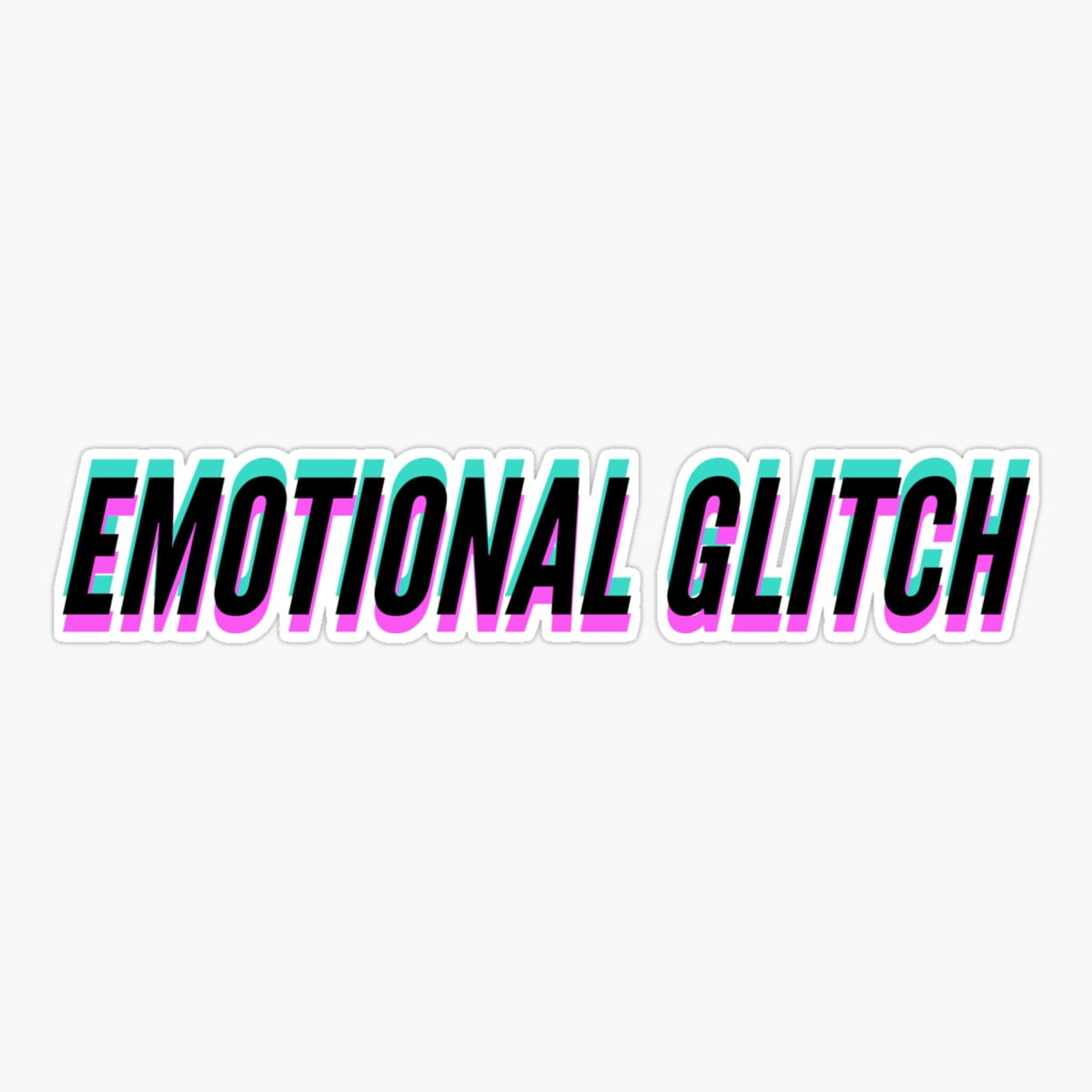 Onim Emotional Glitch Sticker, Phone Decal Water Bottle Stickers Car ...
