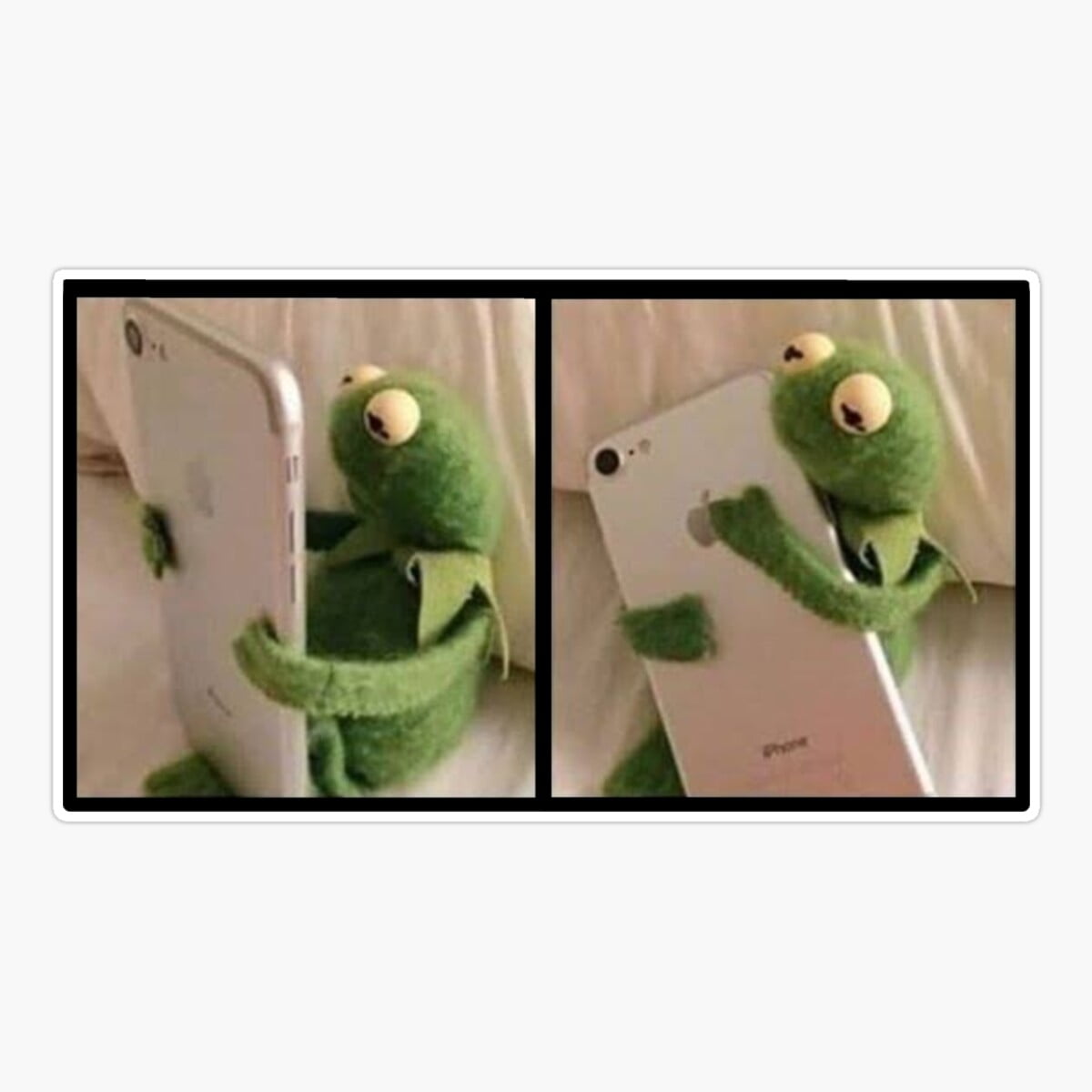 Onim Emotional Kermit Sticker, Phone Decal Water Bottle Stickers Car ...