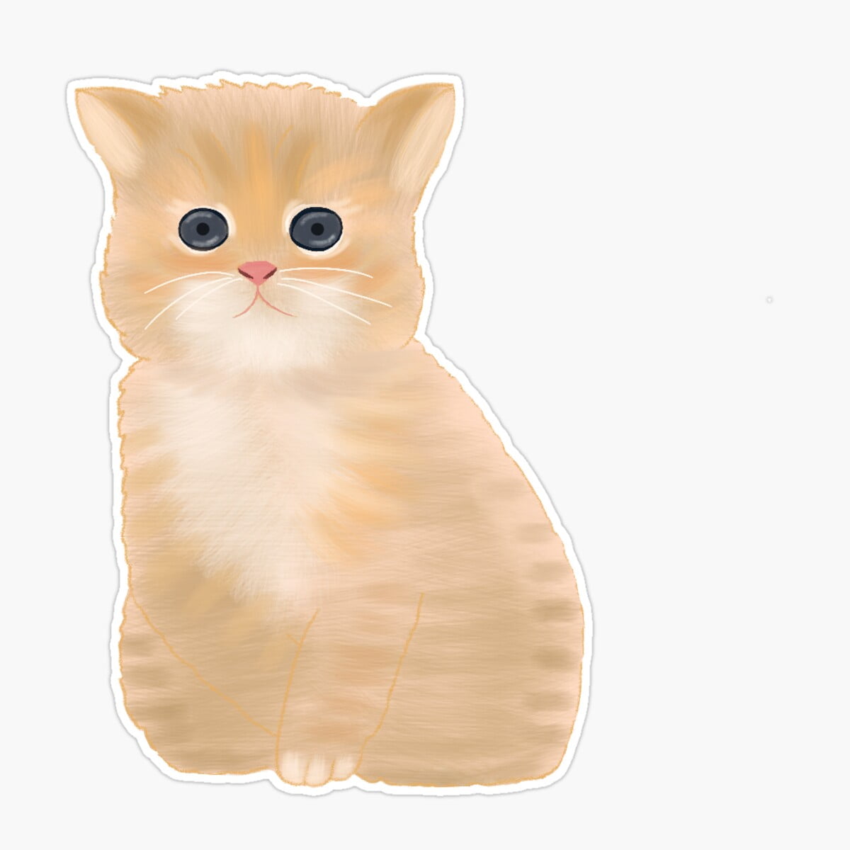 Onim Emotional Kitty Sticker, Phone Decal Water Bottle Stickers Car ...