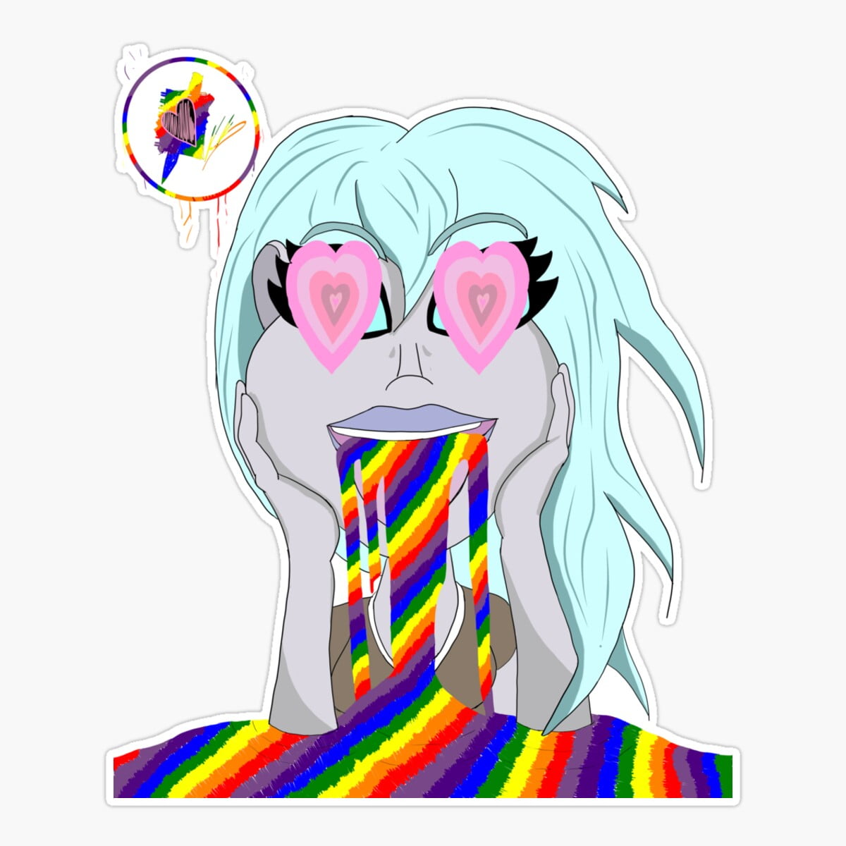 Onim Emotional Overflow Sticker, Phone Decal Water Bottle Stickers Car ...