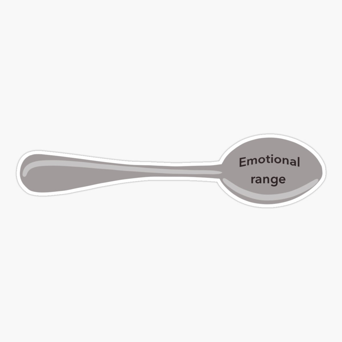 Onim Emotional Range Of A Teaspoon Sticker, Phone Decal Water Bottle ...