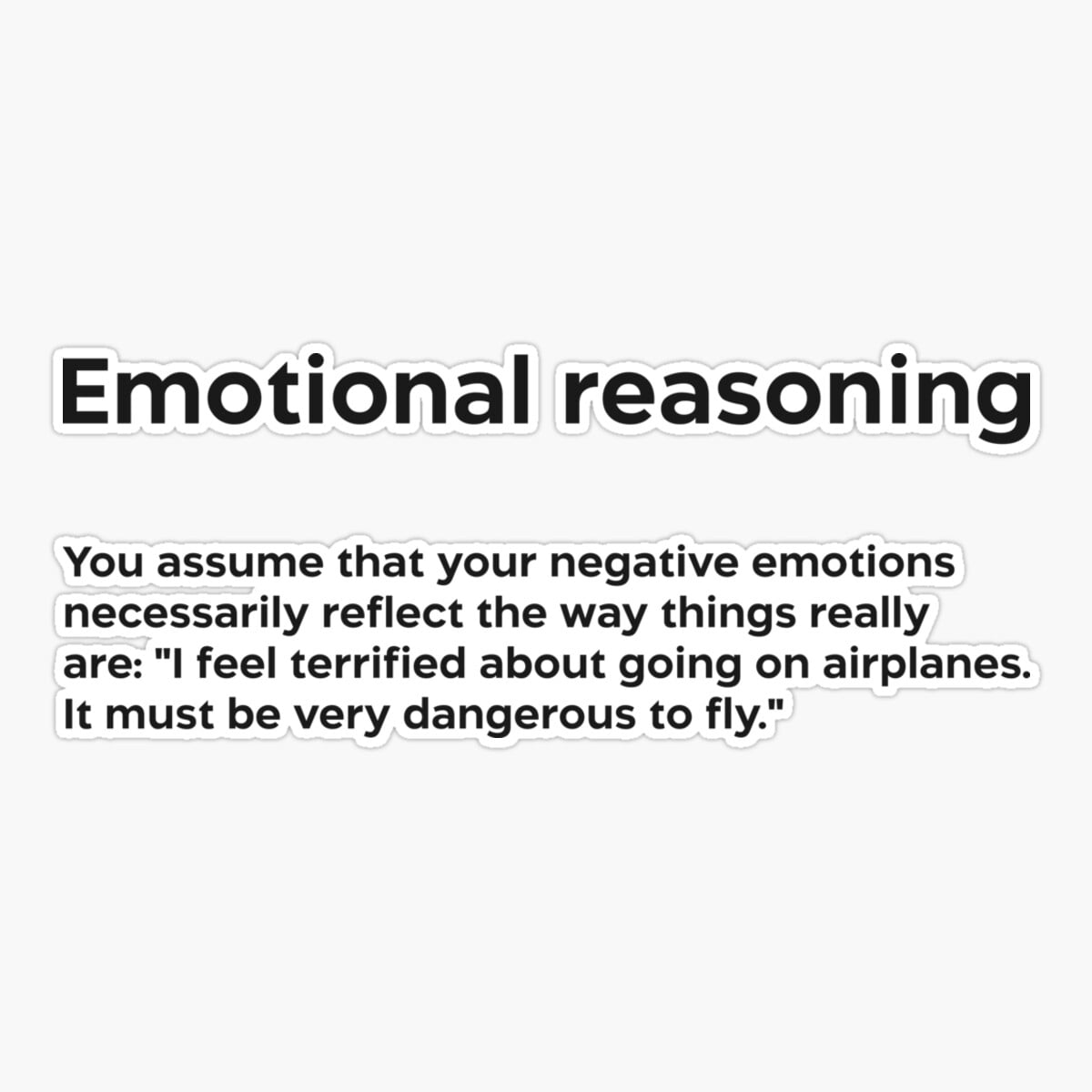 Onim Emotional Reasoning Black Sticker, Phone Decal Water Bottle ...