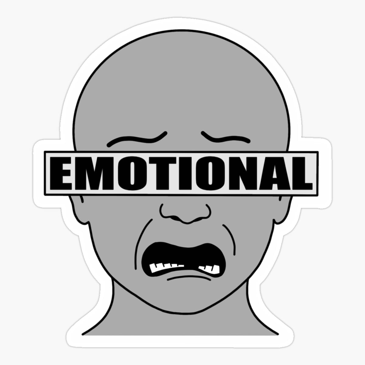 Onim Emotional (Sadness) Sticker, Phone Decal Water Bottle Stickers Car ...