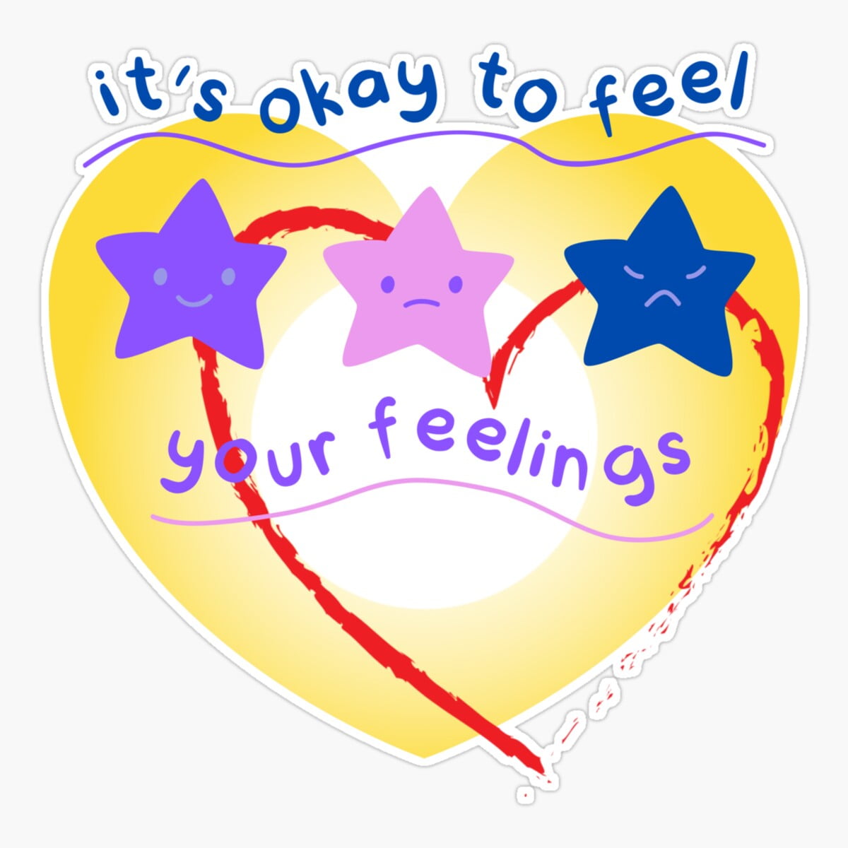 Onim Emotional Spectrum Design Sticker, Phone Decal Water Bottle ...