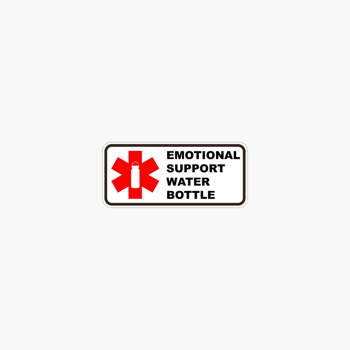 Onim Emotional Support Water Bottle Sticker - Walmart.com