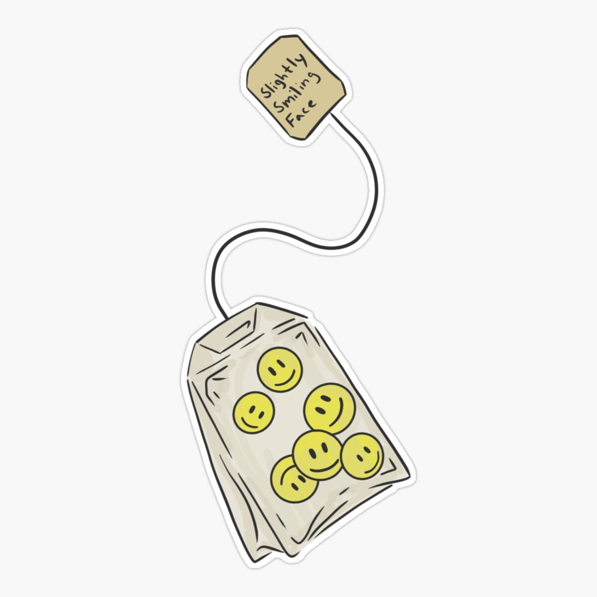 Onim Emotional Tea Bag Sticker, Phone Decal Water Bottle Stickers Car ...