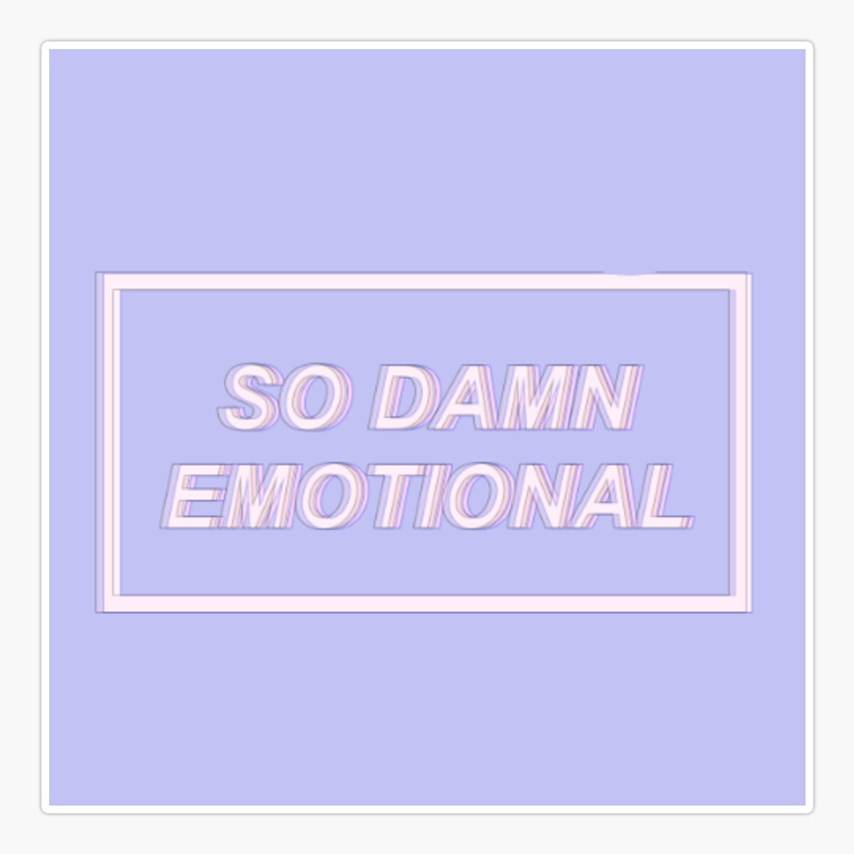 Onim Emotional Tumblr Aesthetic Sticker, Phone Decal Water Bottle ...