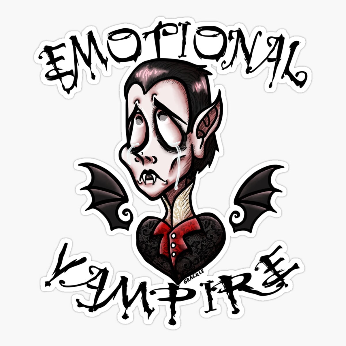 Onim Emotional Vampire (Masculine Version) Sticker, Phone Decal Water ...