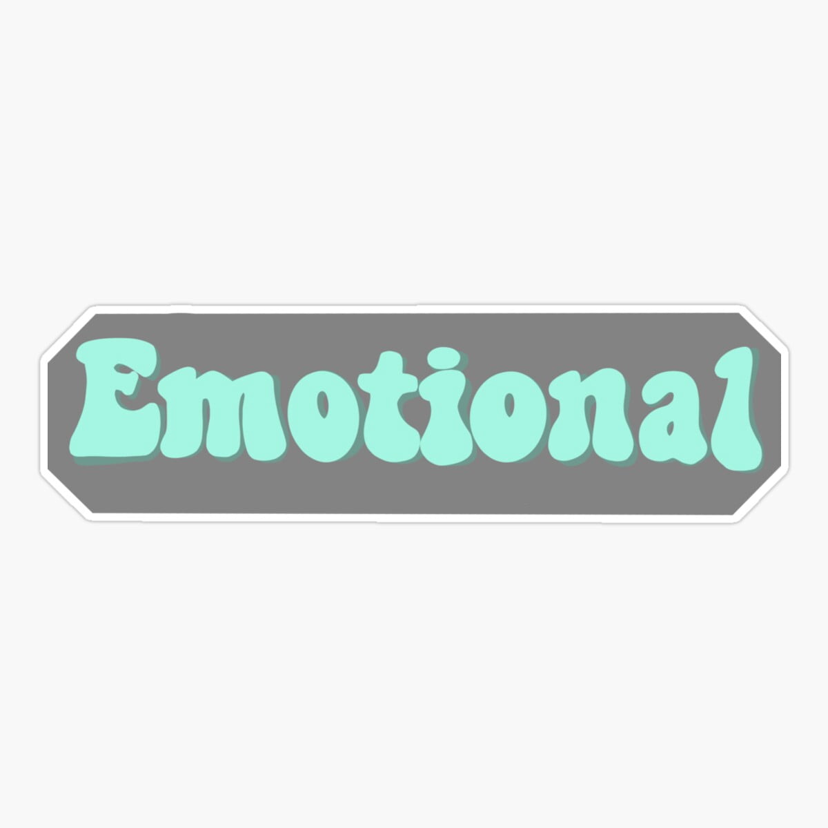 Onim Emotional Vibes Blue Sticker, Phone Decal Water Bottle Stickers ...