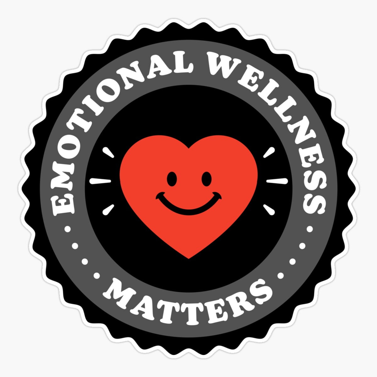 Onim Emotional Wellness Month Sticker, Phone Decal Water Bottle ...
