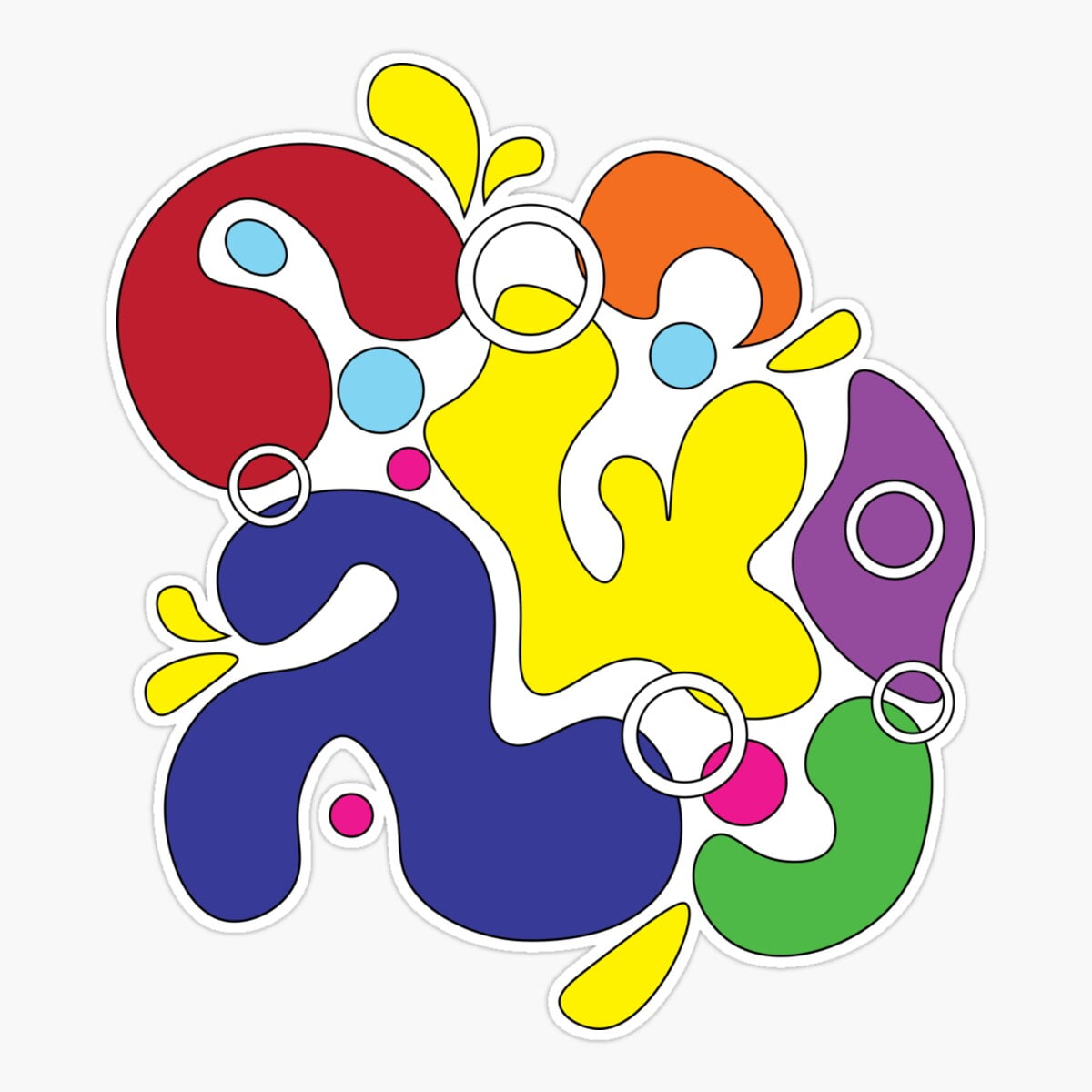 Onim Emotional Whirlpool Sticker, Phone Decal Water Bottle Stickers Car ...