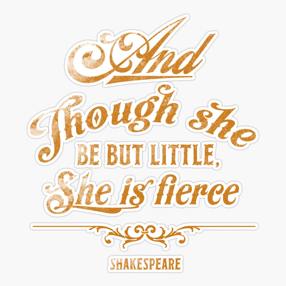 Onim Empowering Shakespeare Quote – Feminine Strength Design Sticker ...