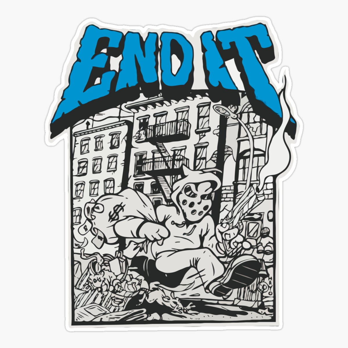 Onim End It Robber Sticker, Phone Decal Water Bottle Stickers Car ...