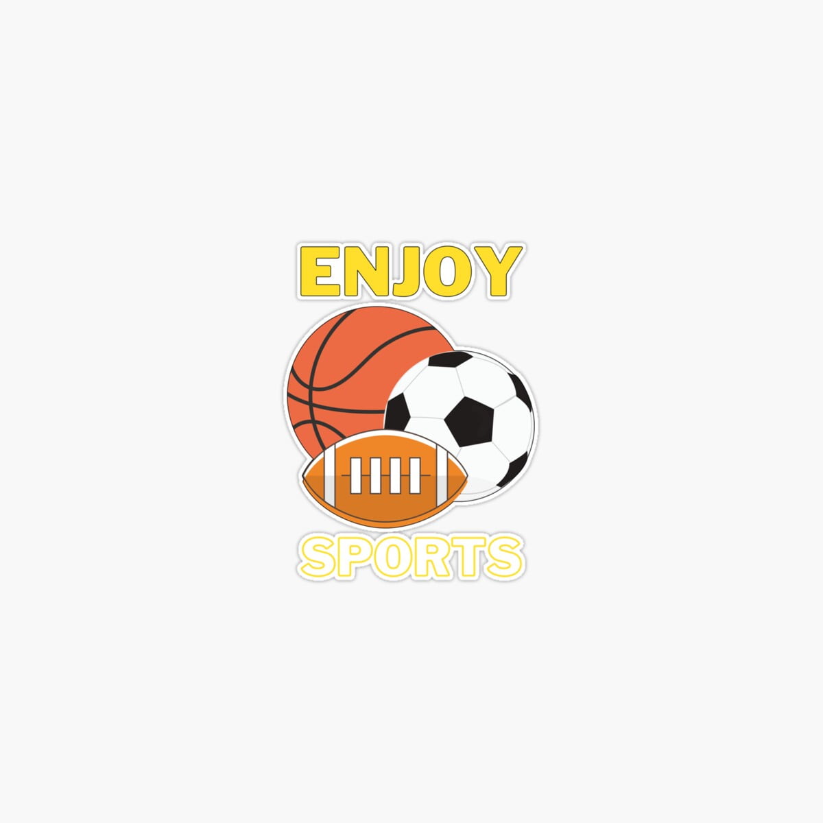 Onim Enjoy Sports Classic T-Shirt Sticker, Phone Decal Water Bottle ...