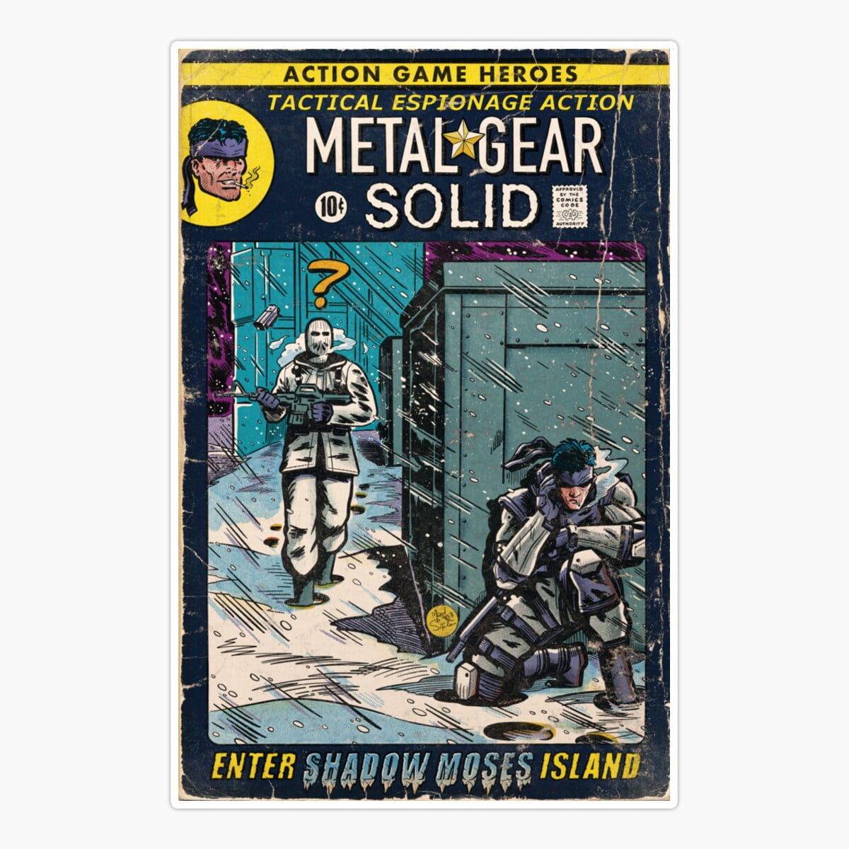 Onim Enter Shadow Moses Comic Book Fan Art Sticker, Phone Decal Water ...