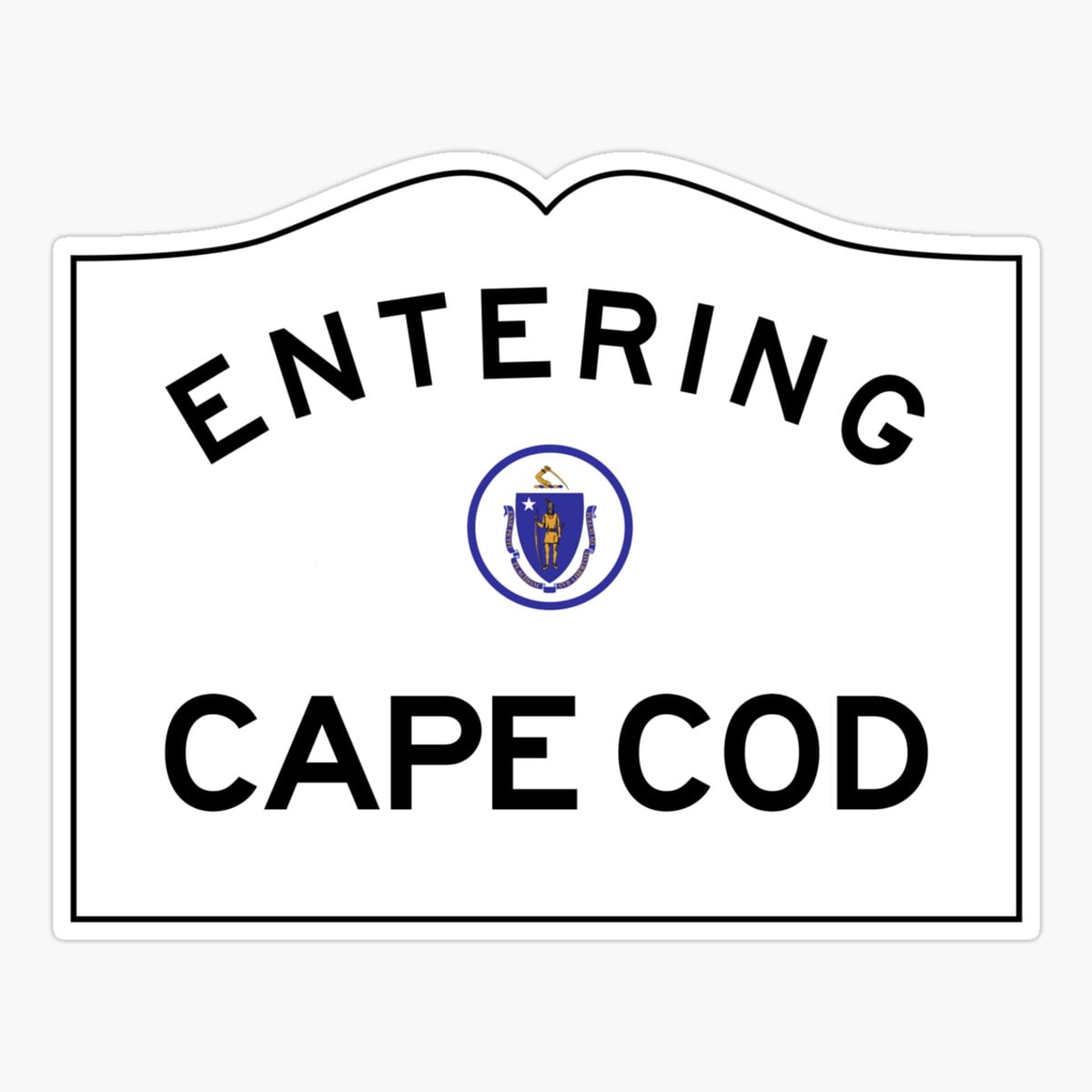 Onim Entering Cape Cod - Commonwealth Of Massachusetts Road Sign ...