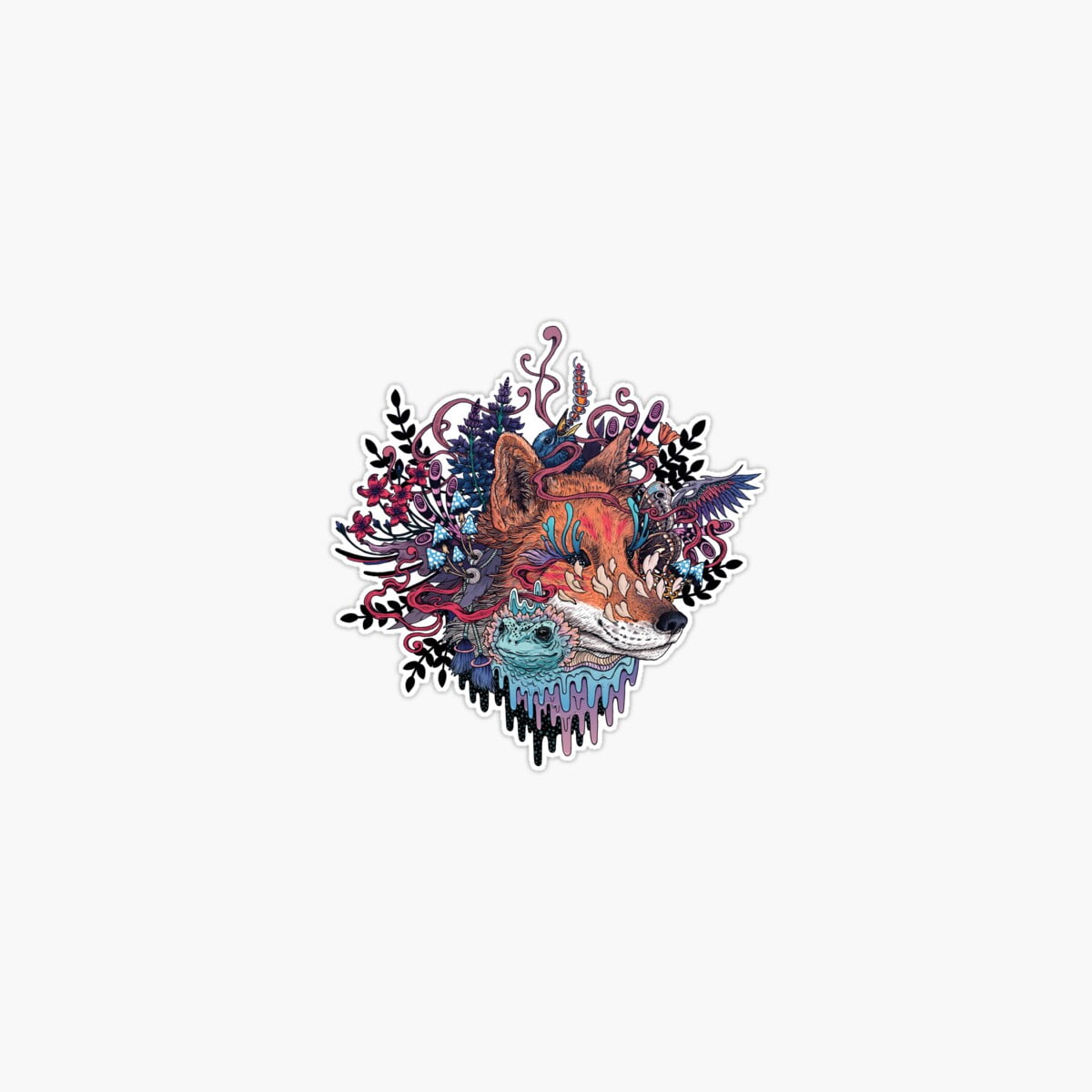 Onim Envoy (Kitsune) Sticker, Phone Decal Water Bottle Stickers Car ...