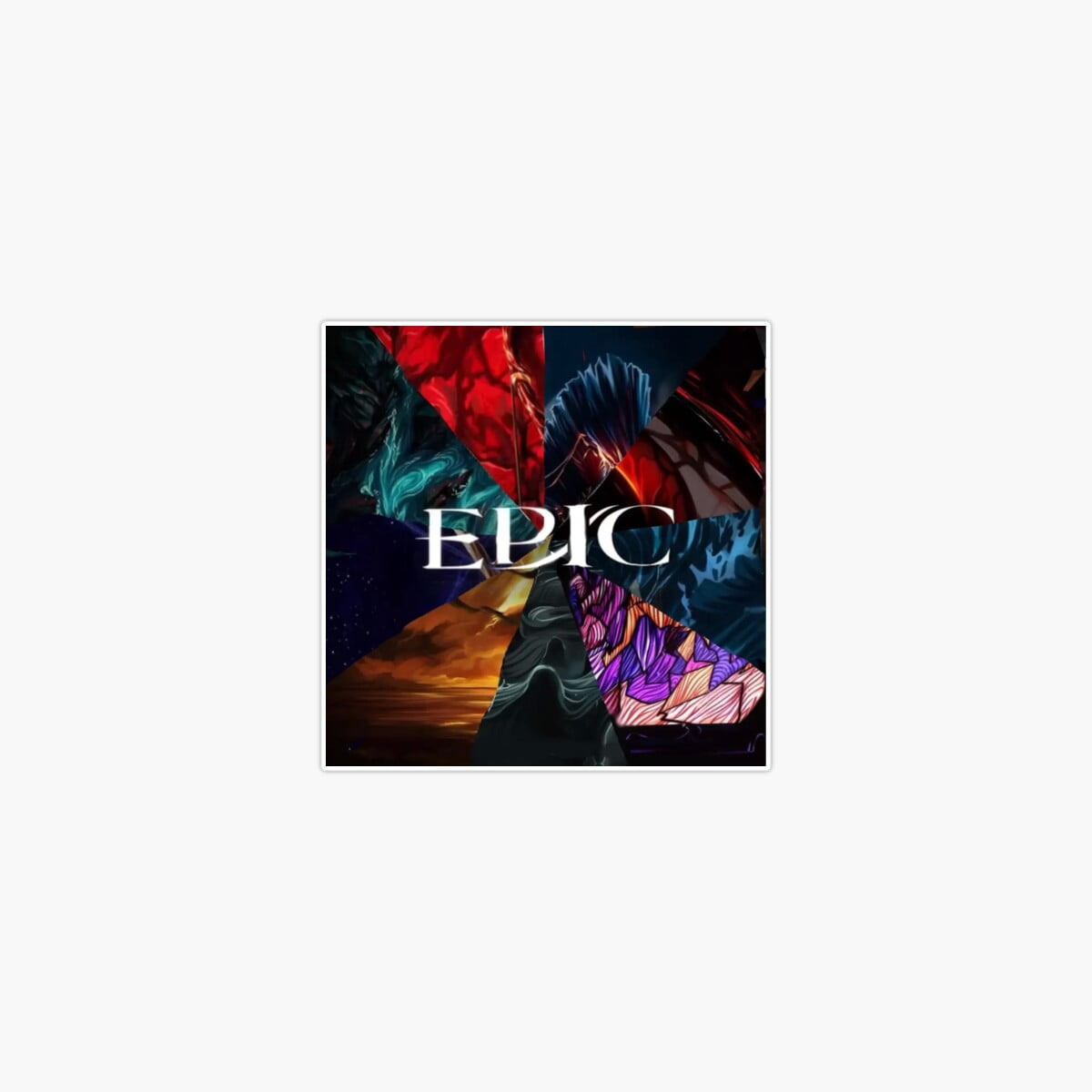 Onim Epic The Musical Saga Covers Sticker, Phone Decal Water Bottle ...