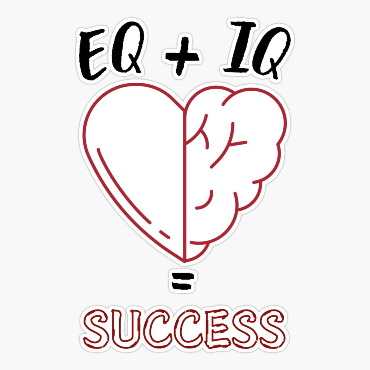 Onim Eq + Iq = Success Emotional Intelligence Sticker, Phone Decal ...