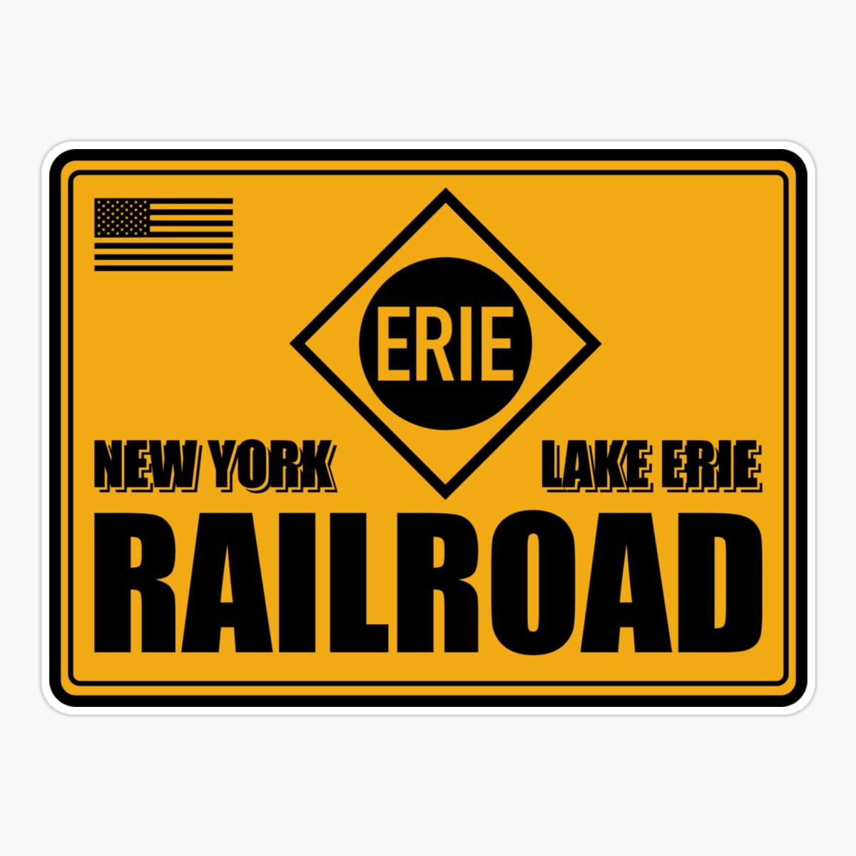 Onim Erie Railroad Sticker, Phone Decal Water Bottle Stickers Car ...