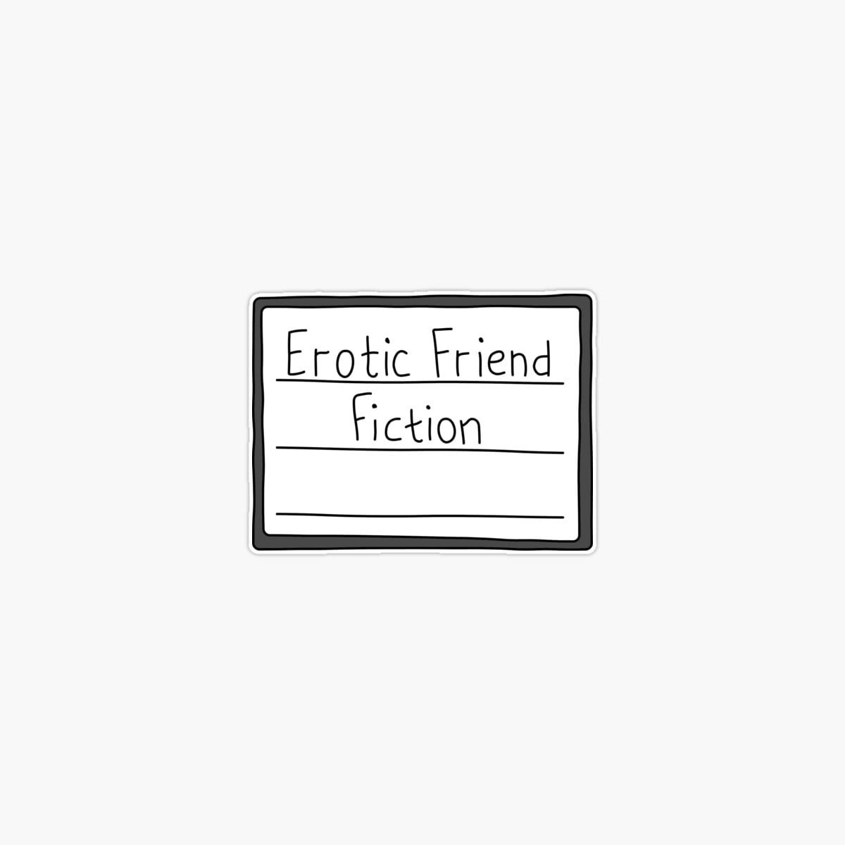 Onim Erotic Friend Fiction *Blank* Sticker, Phone Decal Water Bottle ...