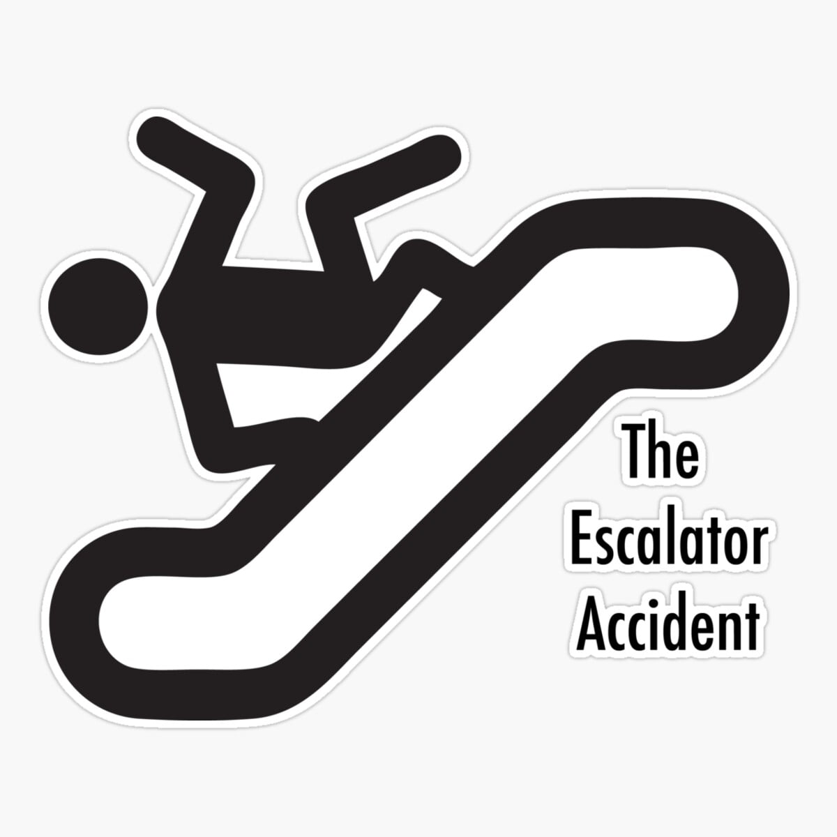 Onim Escalator Accident Sticker, Phone Decal Water Bottle Stickers Car ...