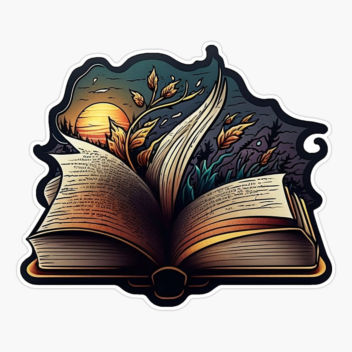 Onim Escape Into A Story Sticker Sticker, Phone Decal Water Bottle ...