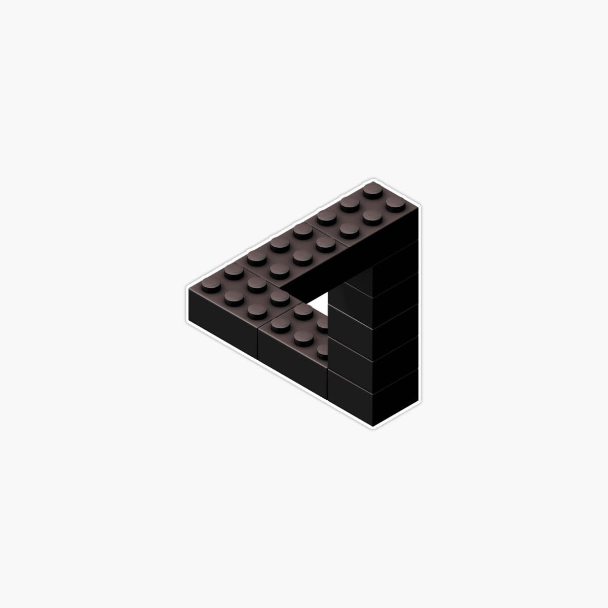 Onim Escher Toy Bricks - Black Sticker, Phone Decal Water Bottle ...