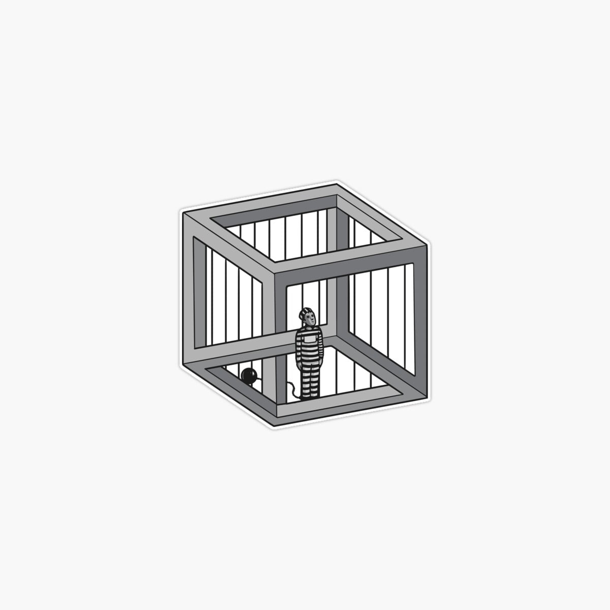 Onim Escher's Jail Sticker - Walmart.com