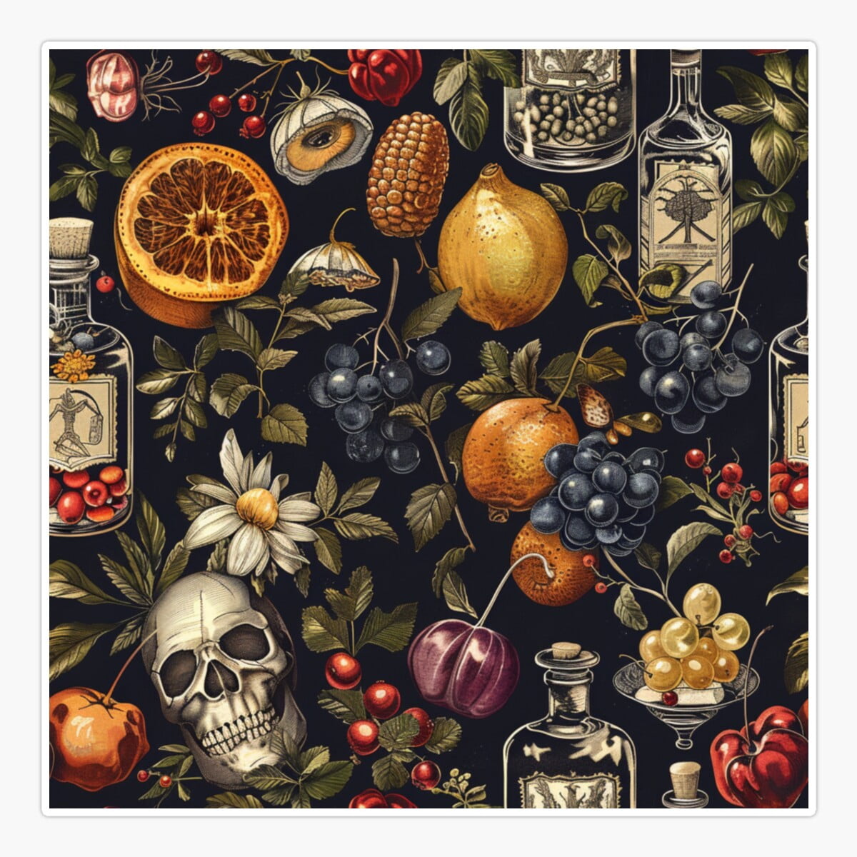 Onim Ethereal Echinacea Dark Academia Sticker, Phone Decal Water Bottle ...