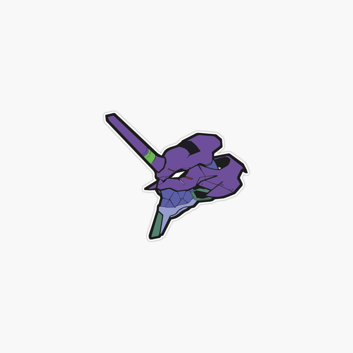 Onim Eva 01 Face Sticker, Phone Decal Water Bottle Stickers Car Decals ...