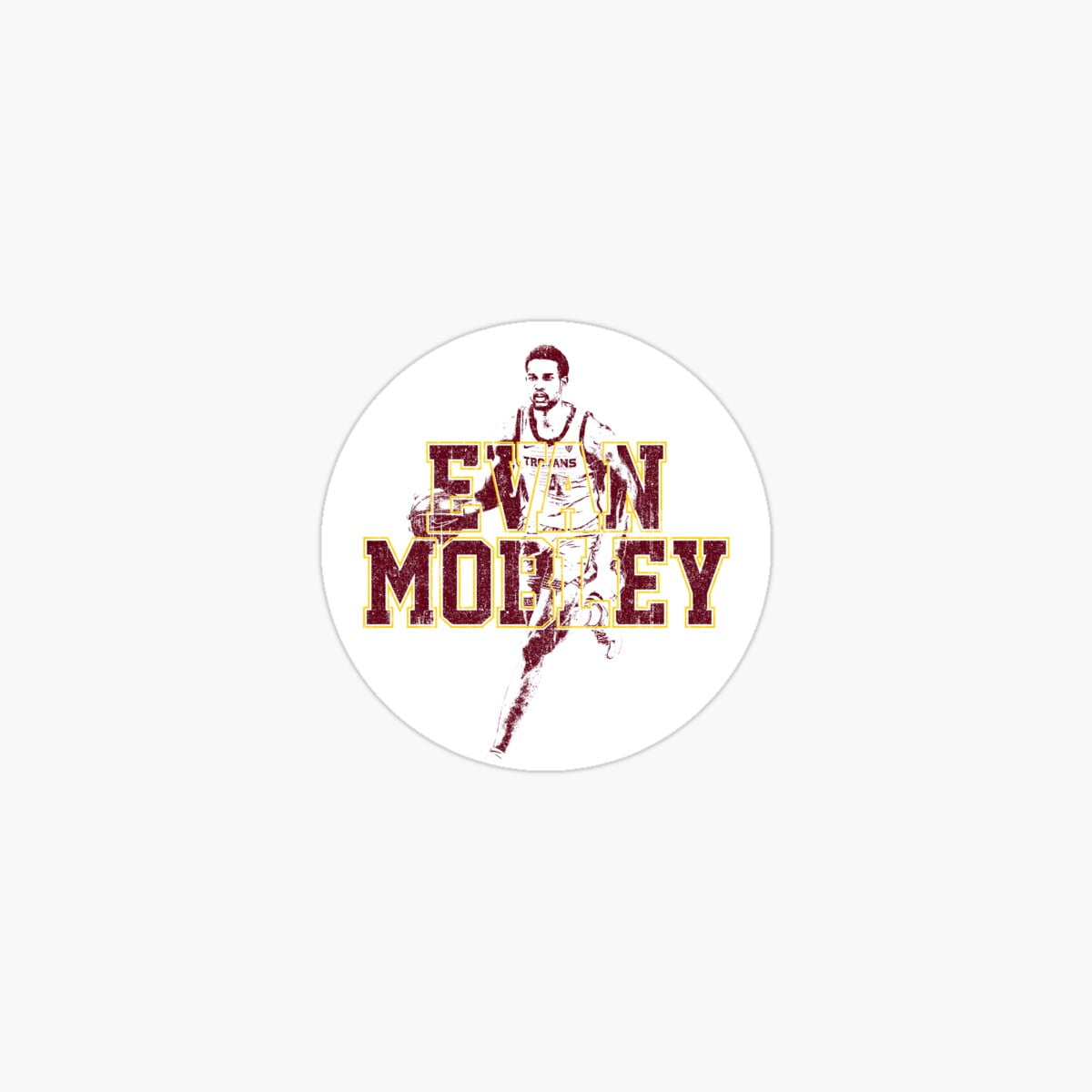 Onim Evan Mobley (Variant) Sticker, Phone Decal Water Bottle Stickers ...