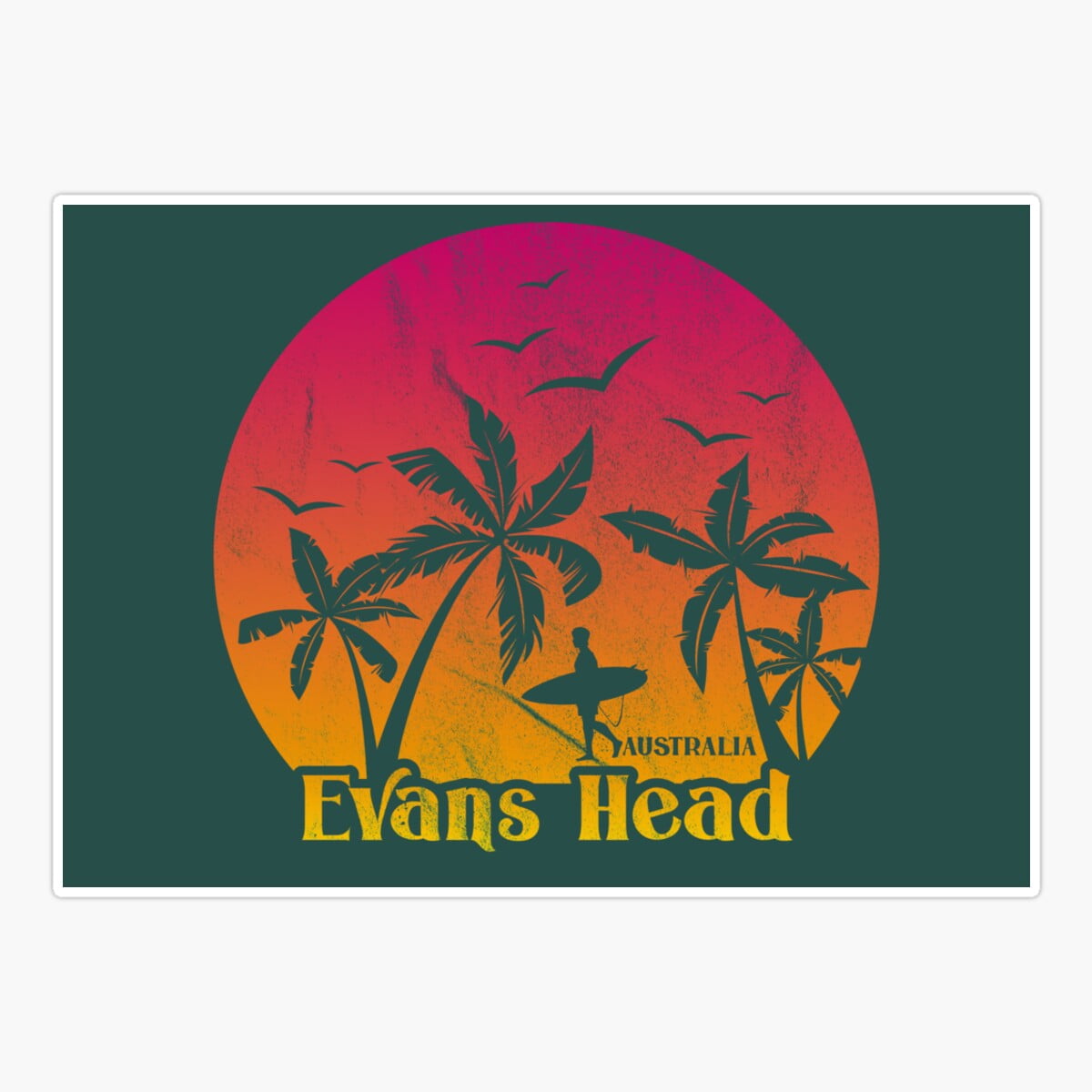 Onim Evans Head, Australia Sticker, Phone Decal Water Bottle Stickers ...